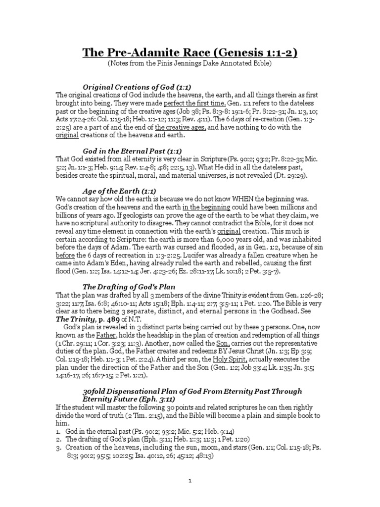 Dake Pre-Adamite Race | Book Of Genesis | Metaphysics Of Religion