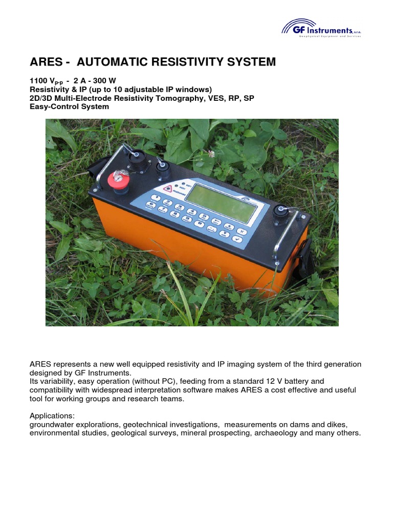 Ares | Usb | Electrical Resistivity And Conductivity