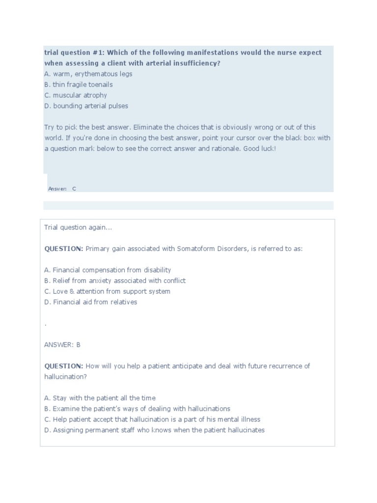Nle Questions | Download Free PDF | Myocardial Infarction | Shock ...