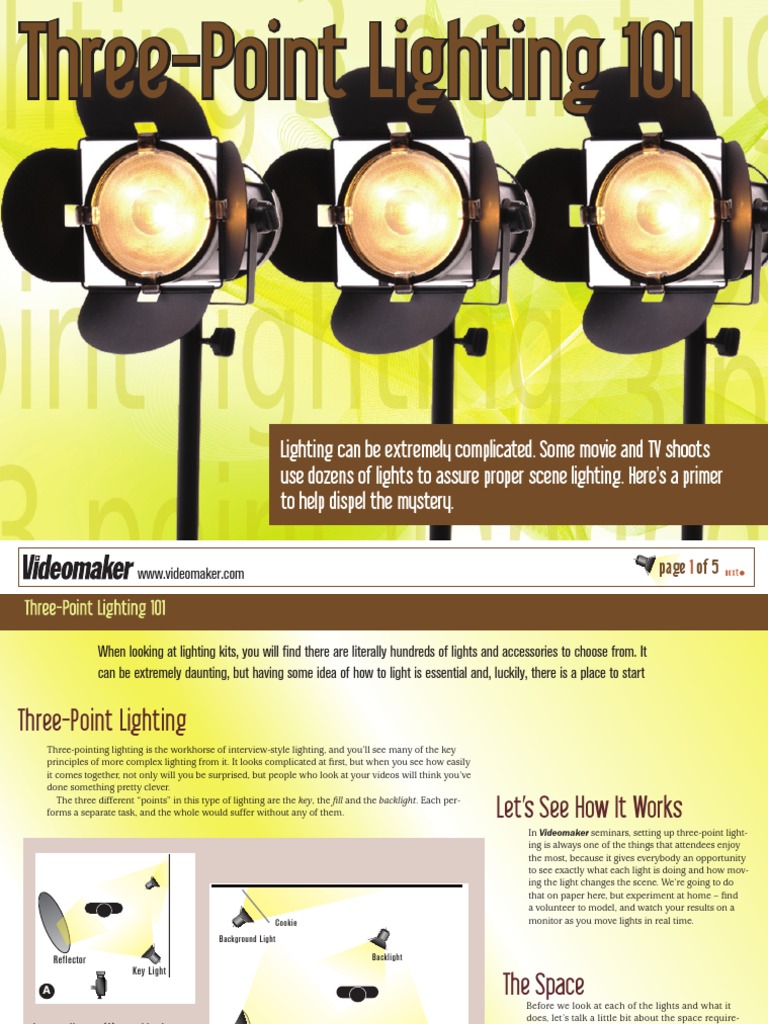 Three-Point Lighting Guide | PDF | Career & Growth | Home & Garden