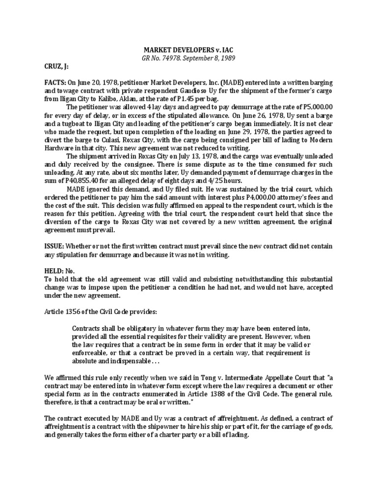 MADE v. IAC Digest | PDF | Common Law | Private Law