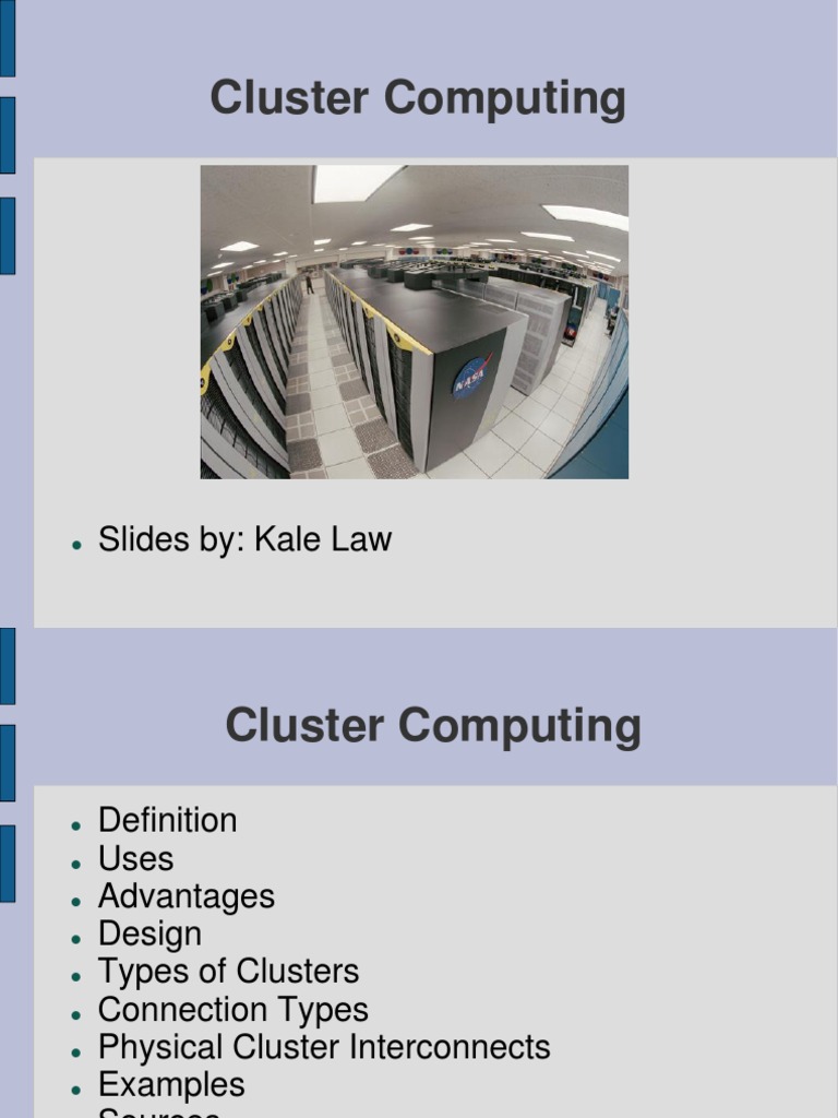 Cluster Computing | Download Free PDF | Computer Cluster | Supercomputer