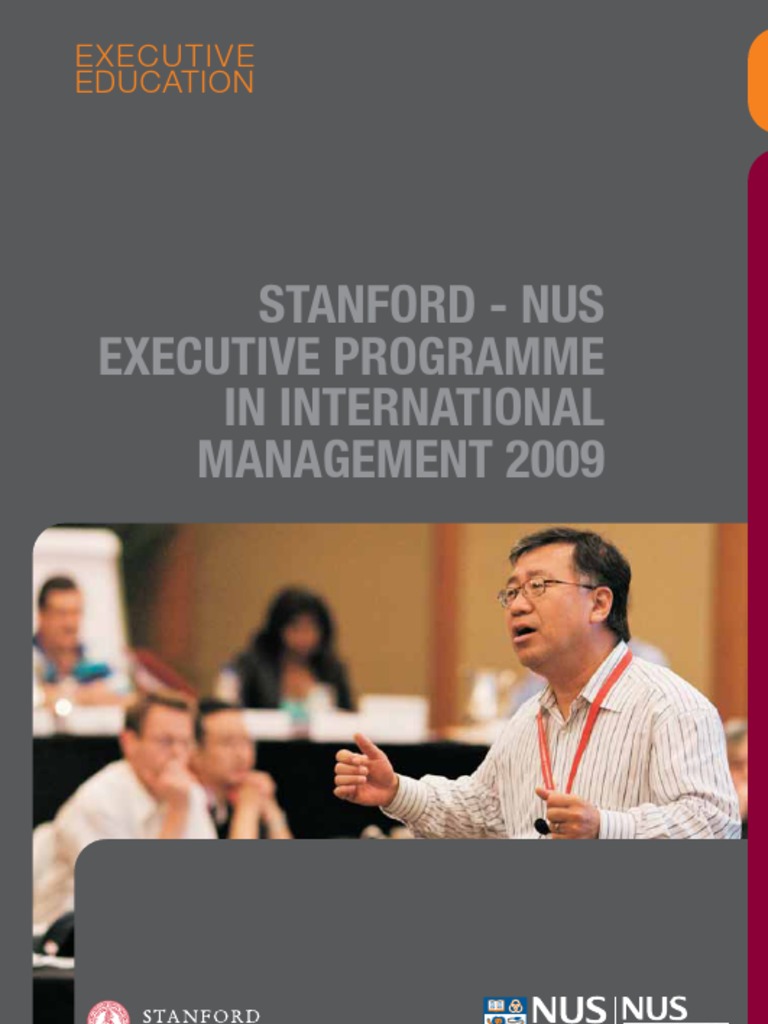 Stanford-NUS Executive Program in International Management | PDF ...