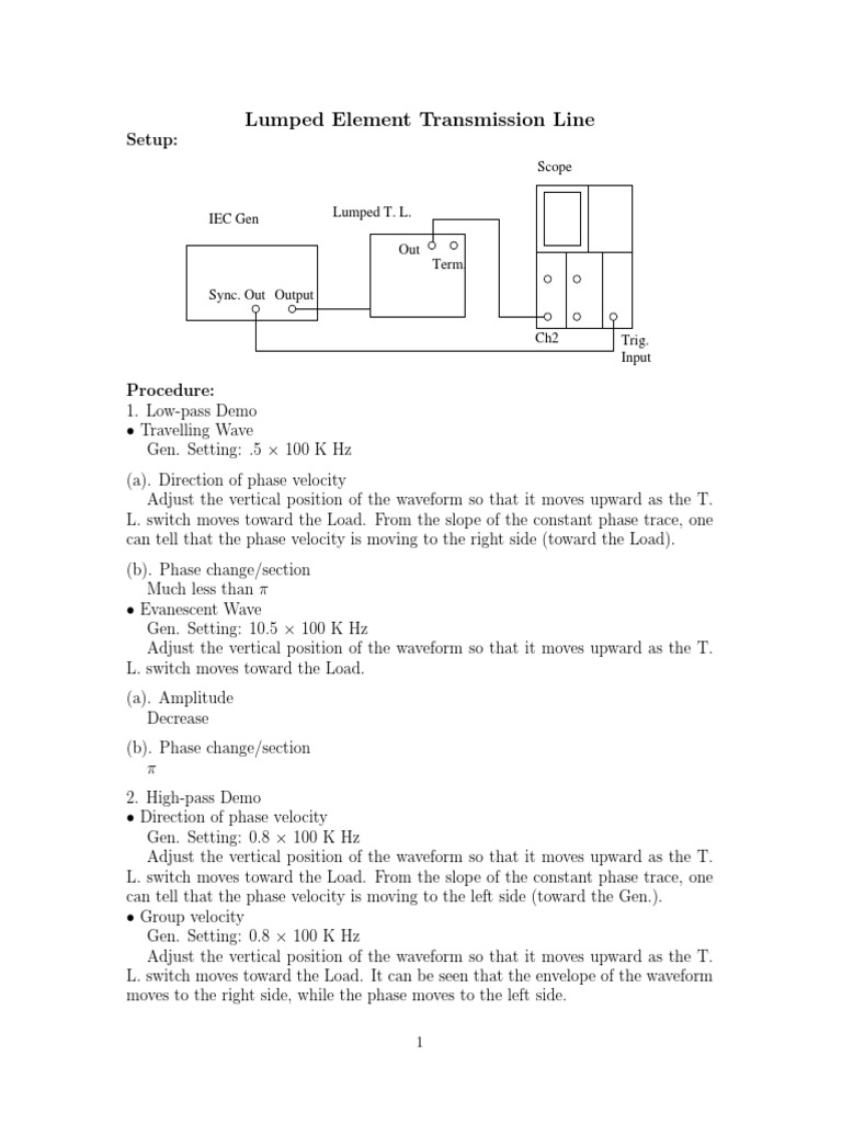 Lumped Element Transmission Line Demo | PDF | Science & Mathematics ...