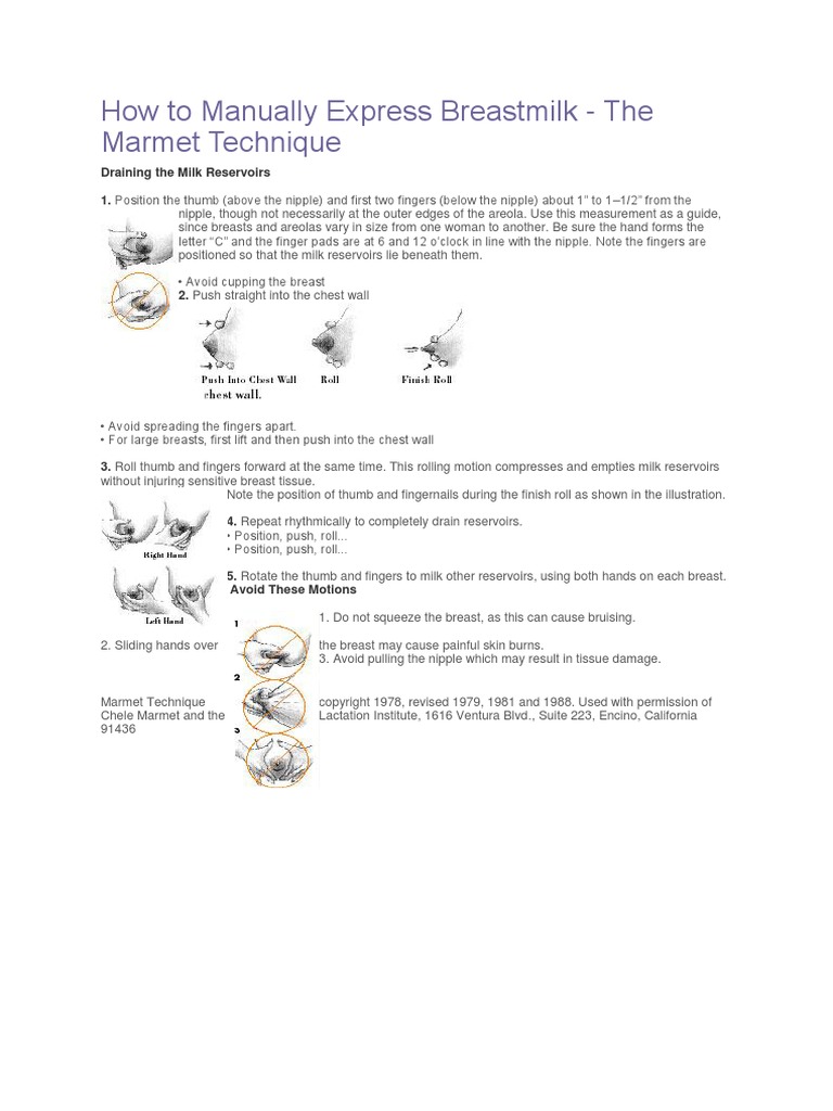 How To Manually Express Breastmilk | PDF