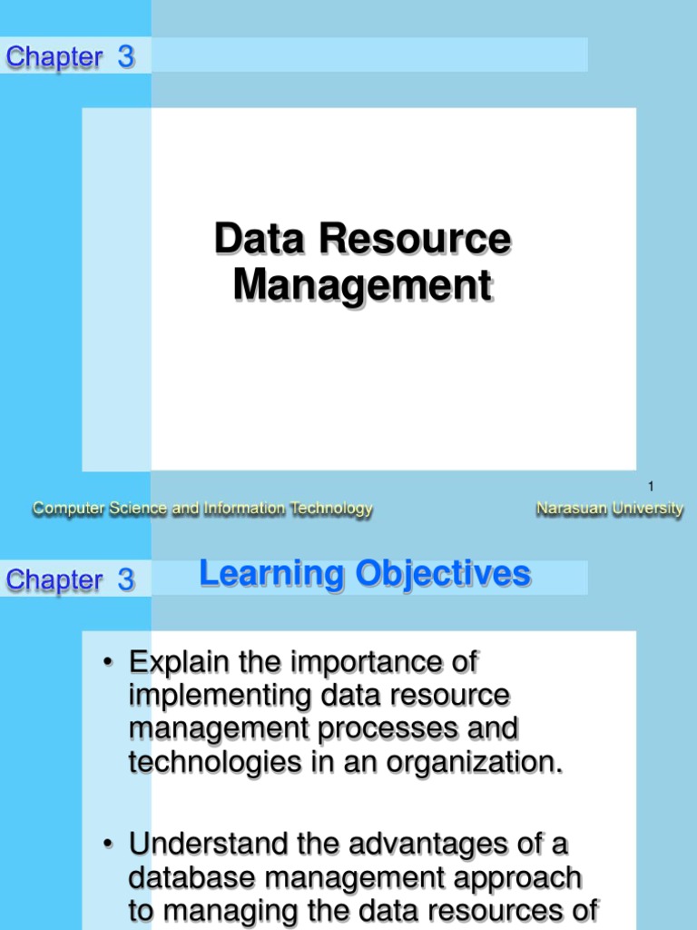 3 - Data Resource Management | PDF | Databases | Data Warehouse