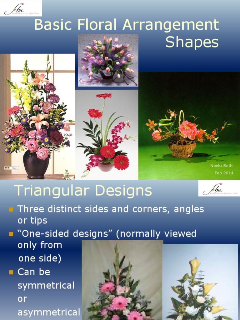 Equilateral Triangle Flower Arrangement