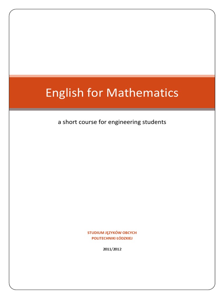 English For Mathematics | Download Free PDF | Subtraction | Abstract ...