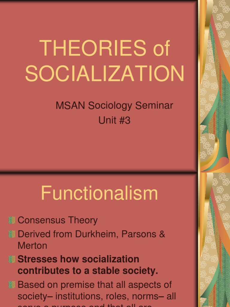 Theories of Socialization in Sociology | PDF | Social Science | Science ...