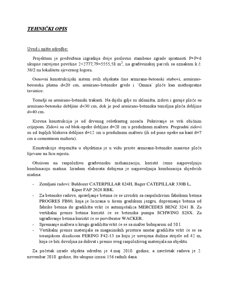 Tehnički Opis | PDF