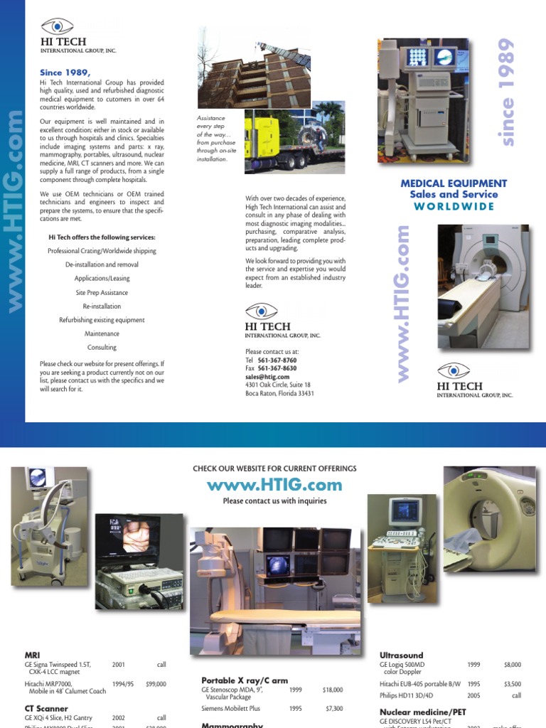 Hi Tech International Group | PDF | Medical Imaging | Magnetic ...
