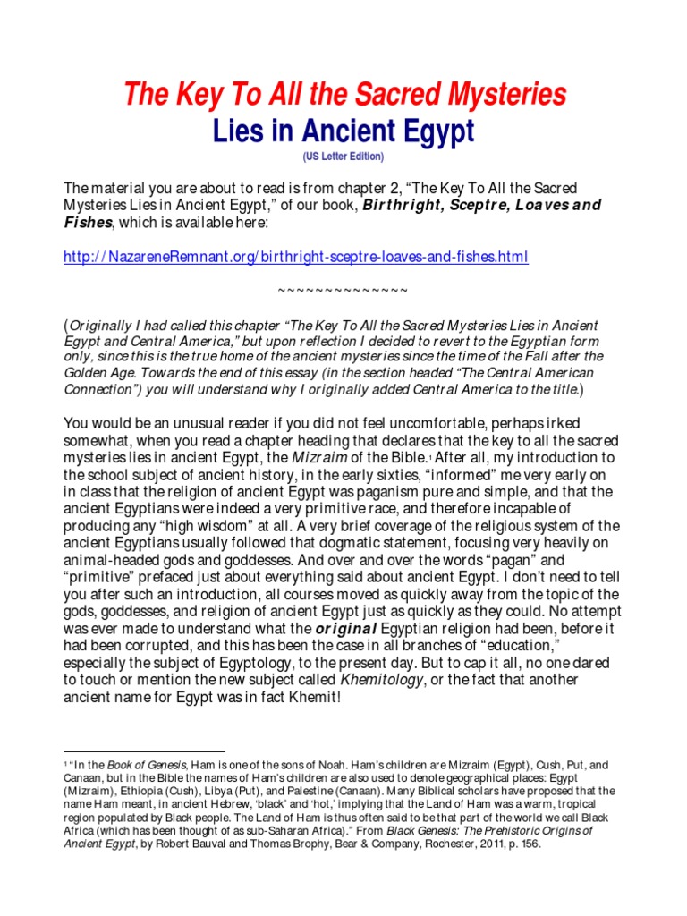 The Key To All Sacred Mysteries Lies in Ancient Egypt | PDF | Osiris | Isis