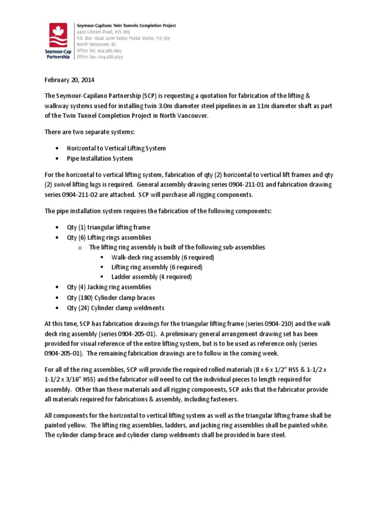 Pipe Install Fabrication Letter | PDF | Pipe (Fluid Conveyance ...