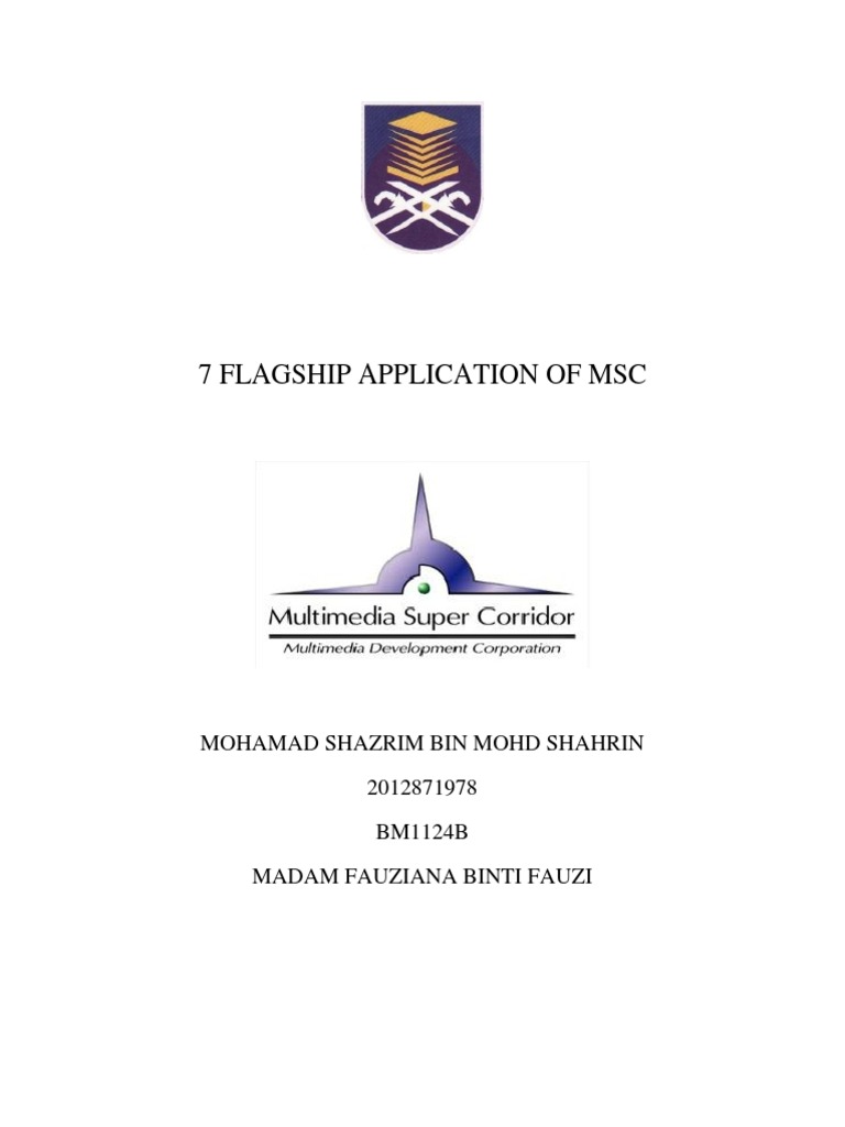 7 Flagship Application of MSC | PDF | E Government | Electronic Business
