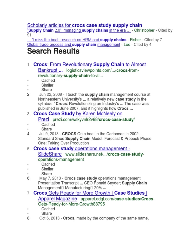 Crocs Core Competencies1 | PDF | Supply Chain | Economies