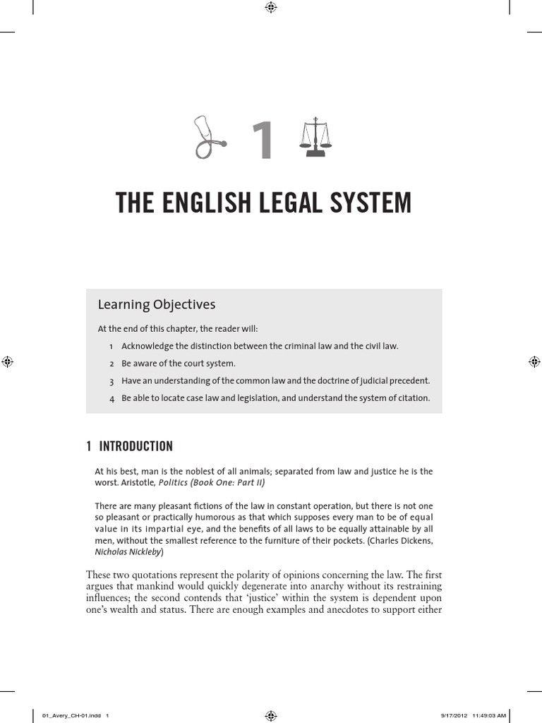 Overview of the English Legal System | PDF | Precedent | Crime & Violence