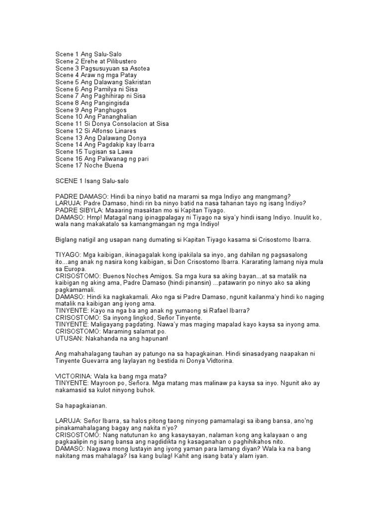 Noli Me Tangere Script2 | PDF