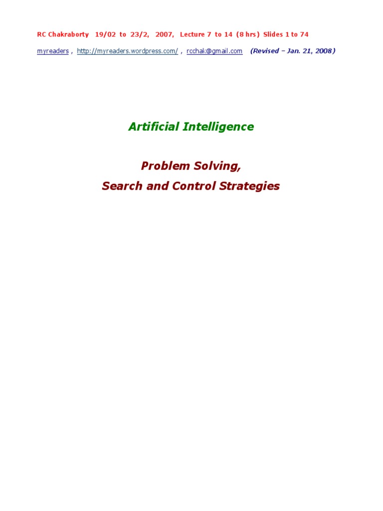 Ai Problem Solving Search And Control Strategies Function Mathematics Time Complexity 