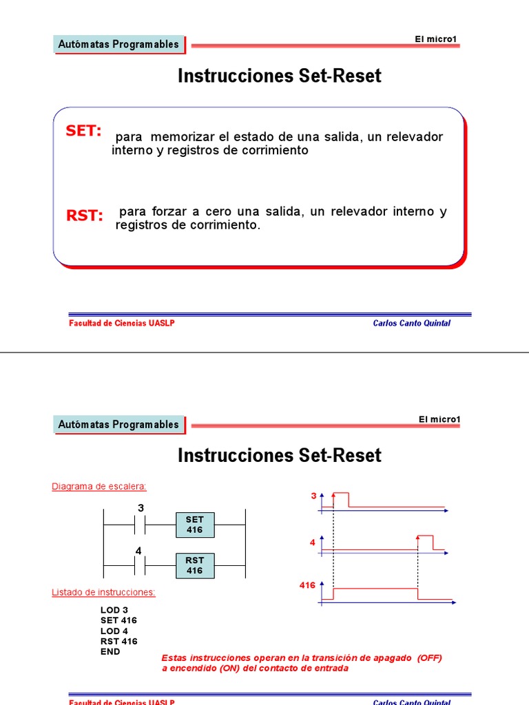 Set Reset Funciones | PDF