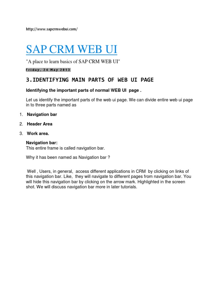 Sap CRM Web Ui | PDF | Method (Computer Programming) | Button (Computing)