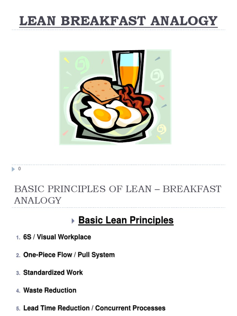 Lean Breakfast Analogy | PDF | Lean Manufacturing | Inventory