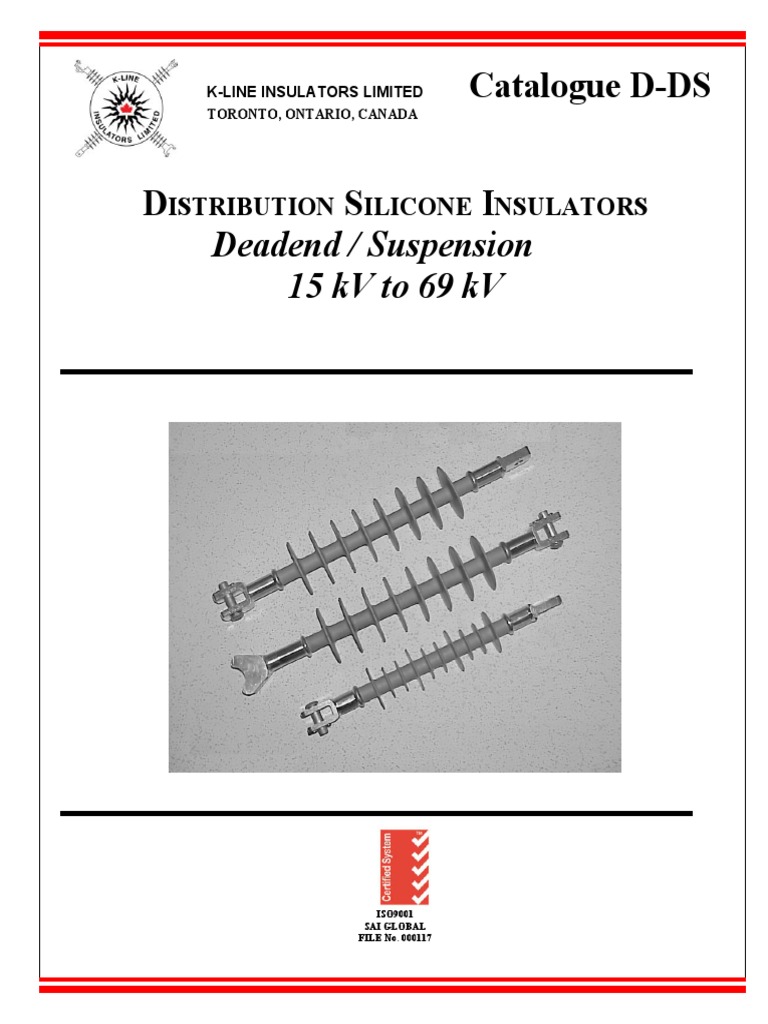 K-Line Silicone Insulators Catalogue | PDF | Insulator (Electricity ...