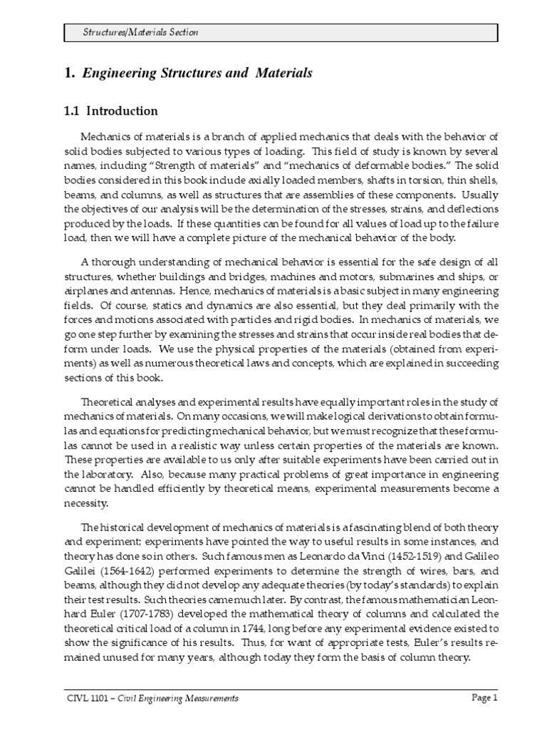 Engineering Structure &materials | PDF | Deformation (Engineering ...