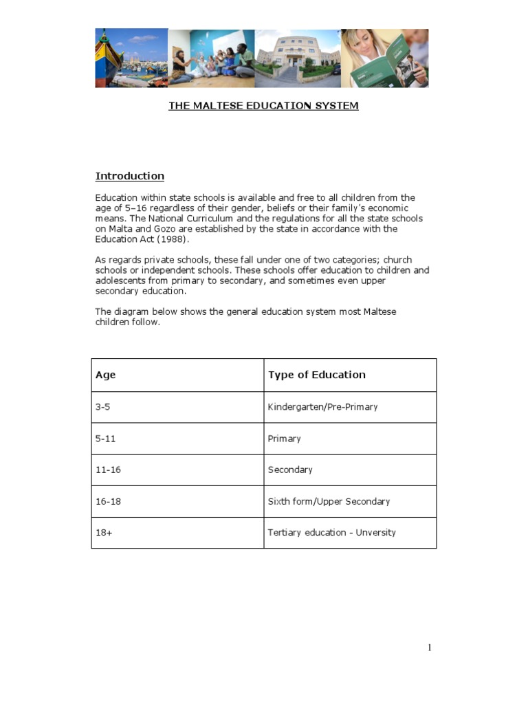 The Maltese Education System | PDF | Schools | Malta