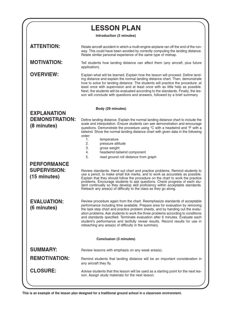 FAA Sample Lesson Plans | PDF | Stall (Fluid Mechanics) | Instrument ...
