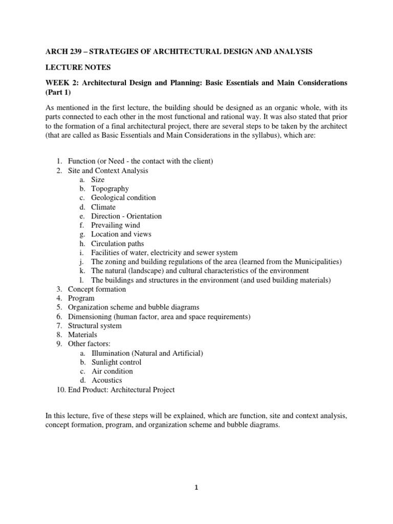 Architectural Design and Planning | PDF | Architect | Climate