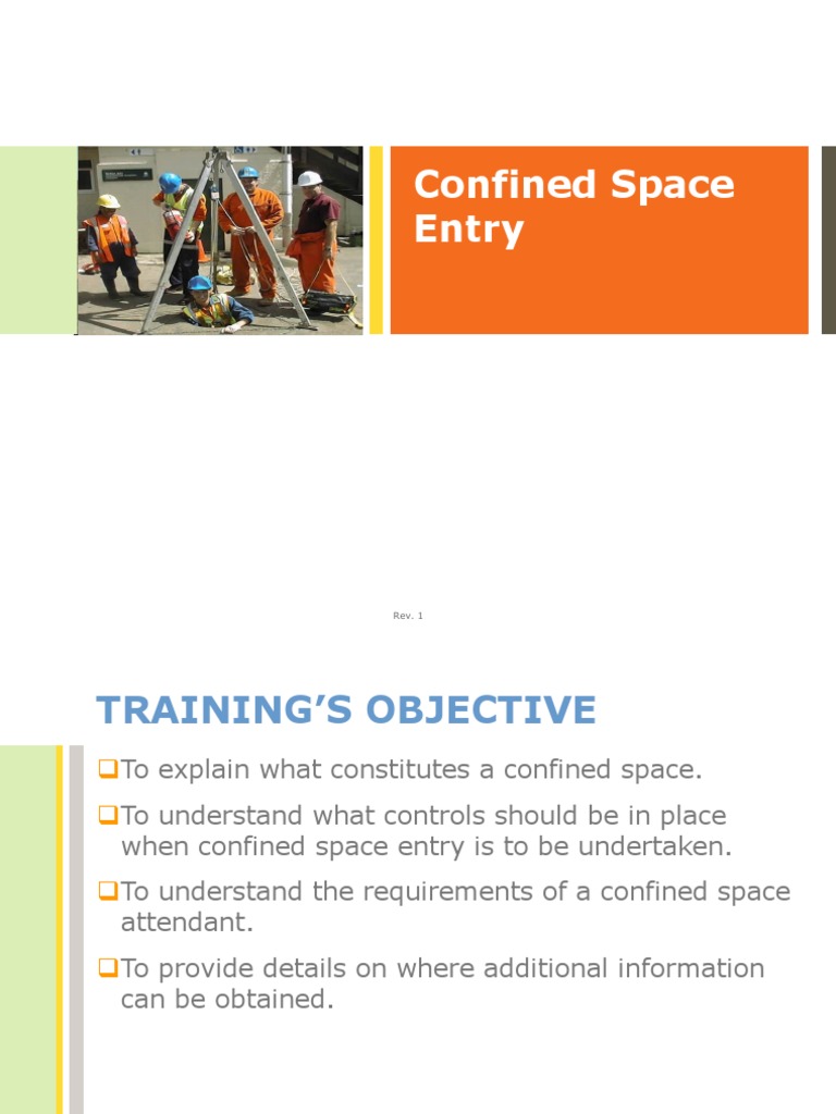 Confined Space Training | PDF | Ventilation (Architecture) | Oxygen