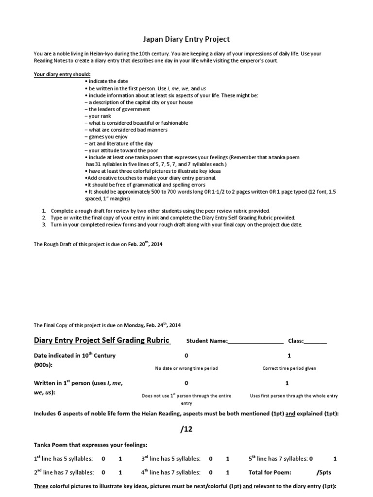 Japan Diary Entry Project | Download Free PDF | Diary | Semiotics