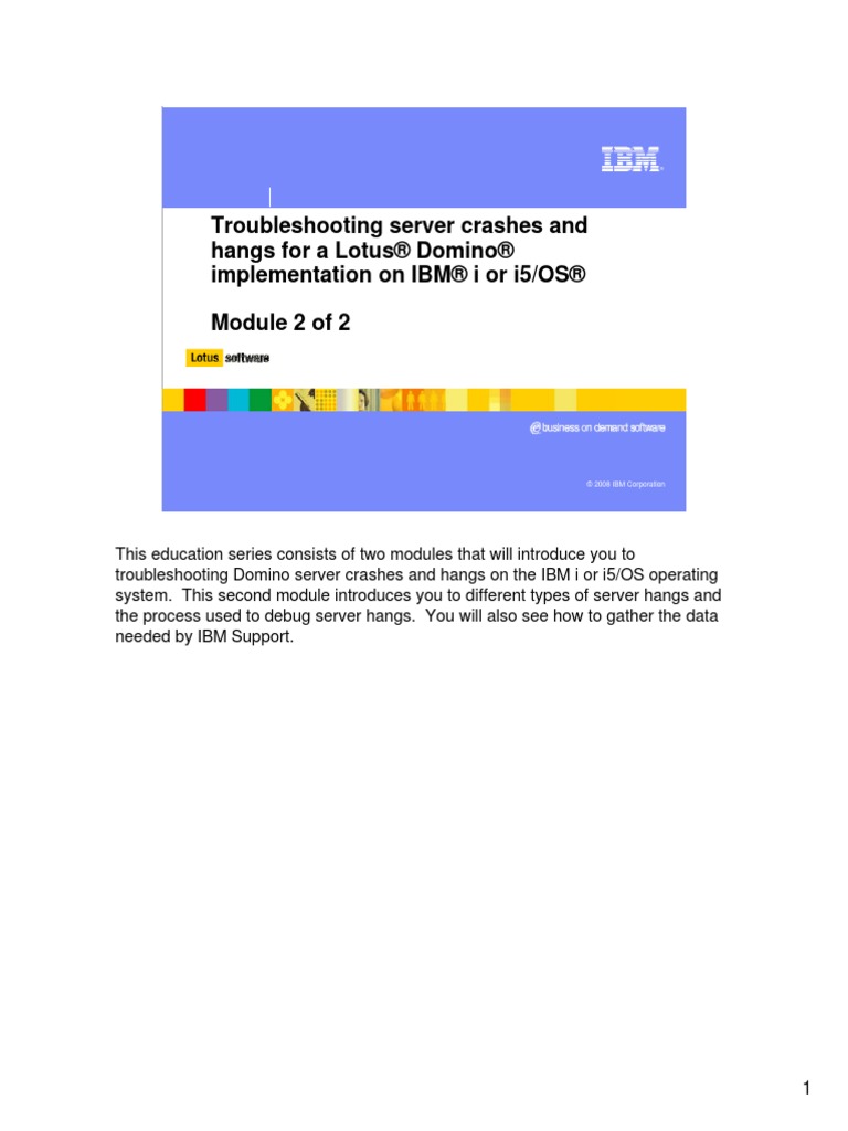 Troubleshooting Server Crashes | PDF