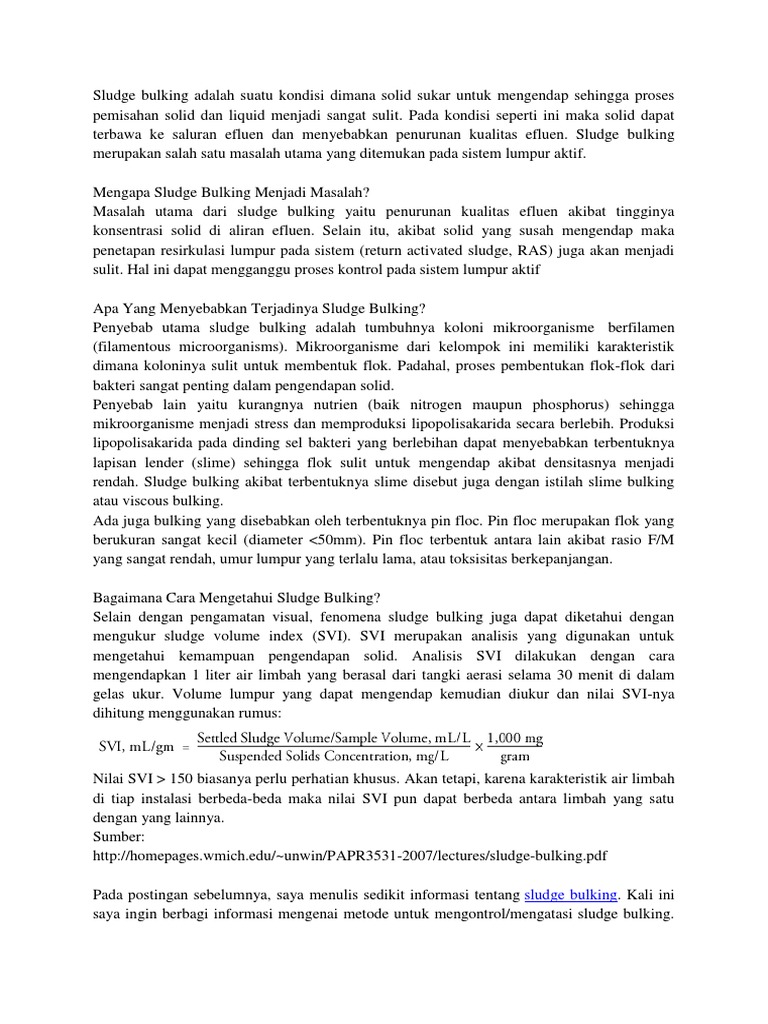 SLudge Bulking | PDF