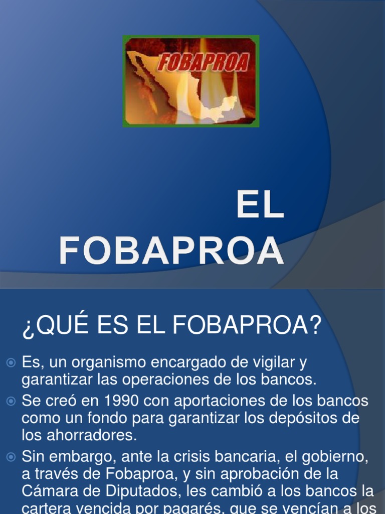 El Fobaproa | PDF | Bancos | Economias