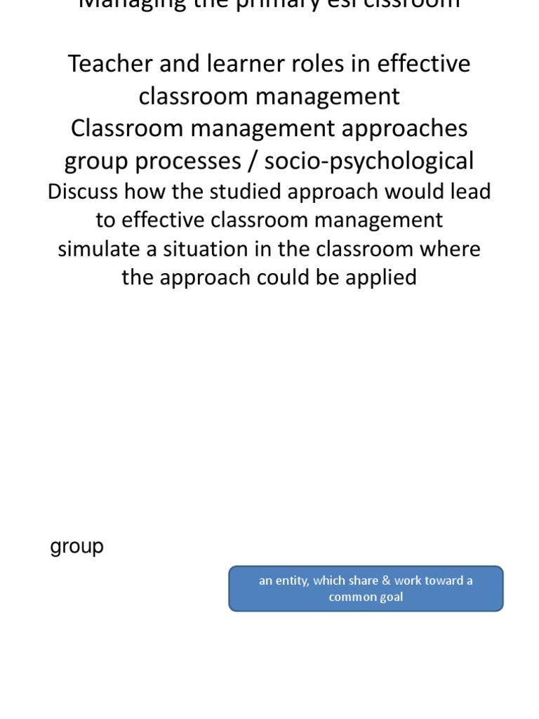 Effective ESL Classroom Management Strategies | PDF | Motivation ...