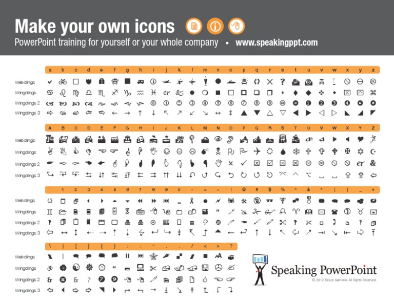 Wingdings Webdings Character Map | PDF | Computers