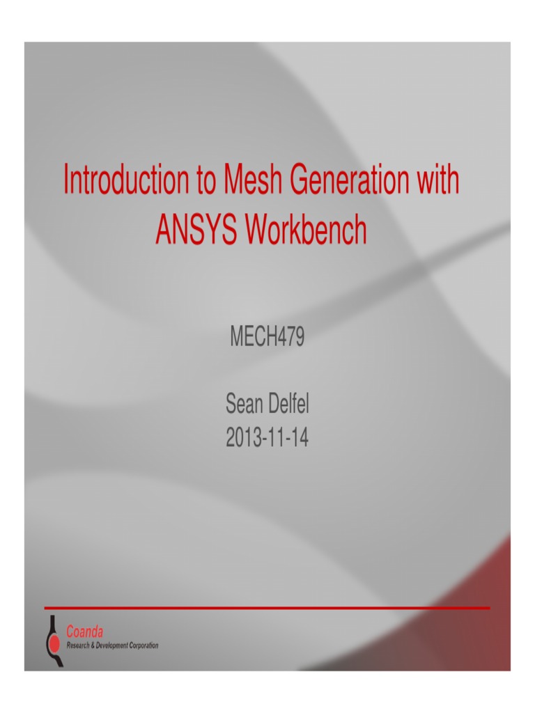 ANSYS Workbench Mesh Generation Guide | PDF | 2 D Computer Graphics ...