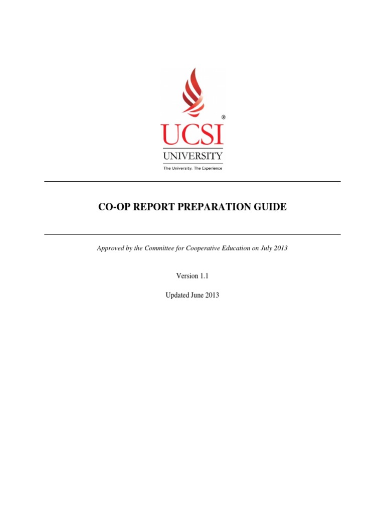 2013 Co-Op Report Preparation Guide | PDF | Typefaces | Internship