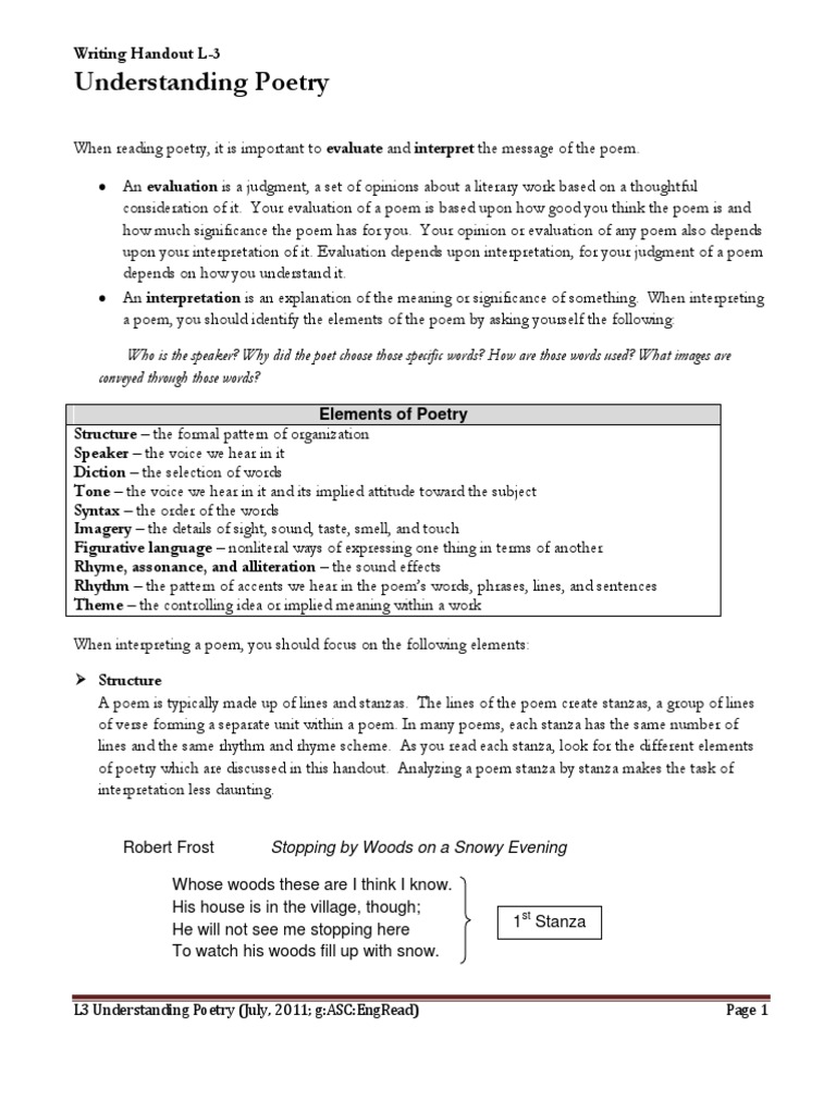 Understanding Poetry | PDF | Poetry | Linguistics