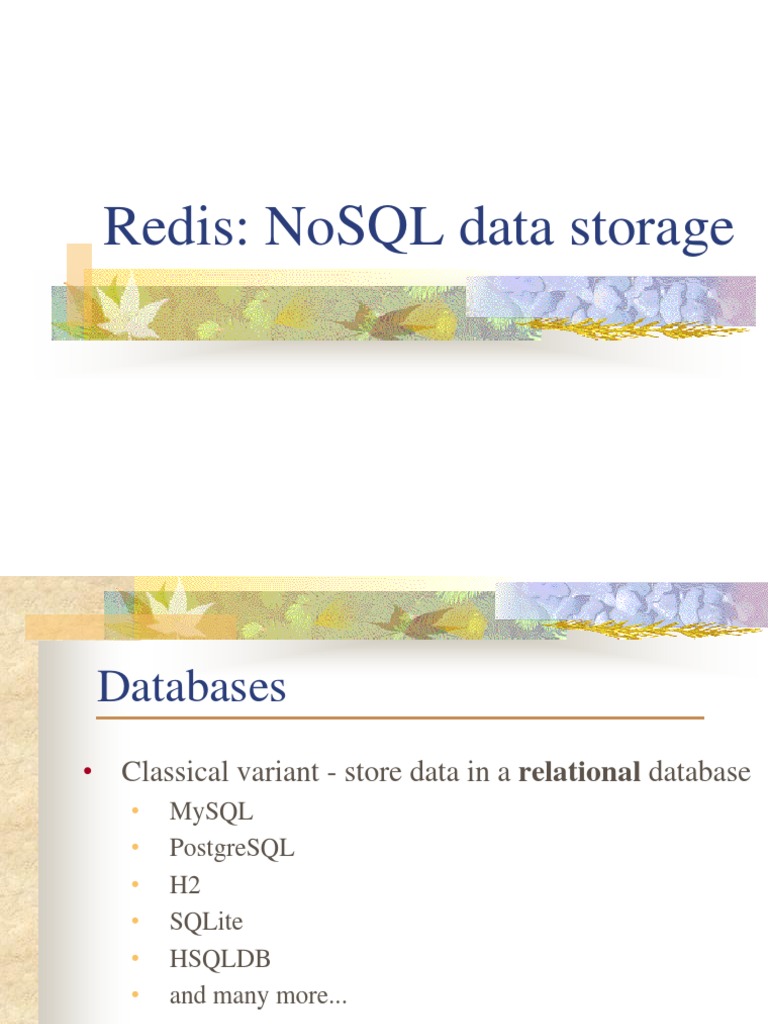 Lekcija09 - 04 NoSQL Redis | PDF | No Sql | Scalability Lekcija09 - 04 NoSQL Redis | PDF | No Sql | Scalability