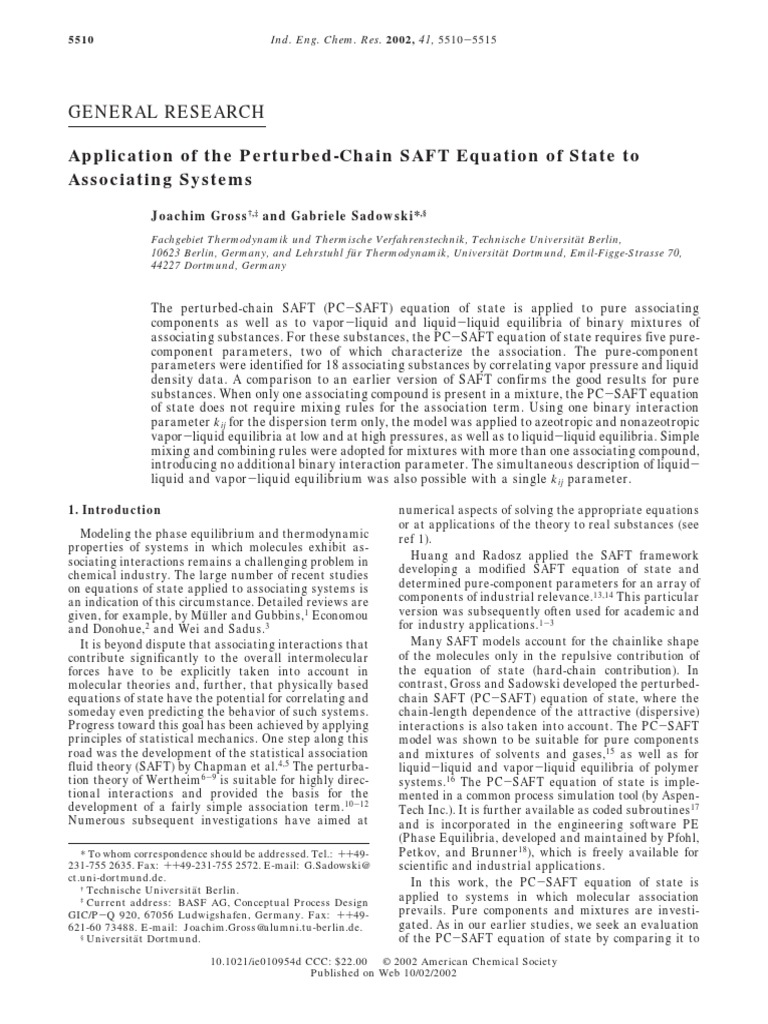 Pc-Saft Ass | PDF | Continuum Mechanics | Materials