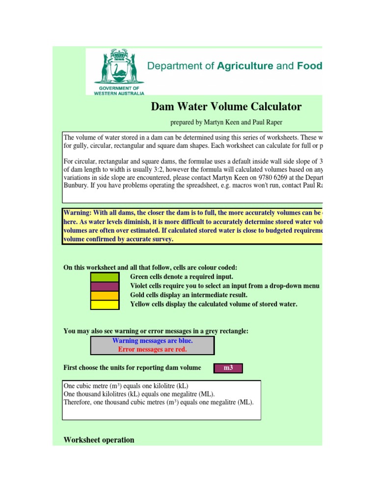 Dam Volume Calculator 01 | Download Free PDF | Volume | Dam