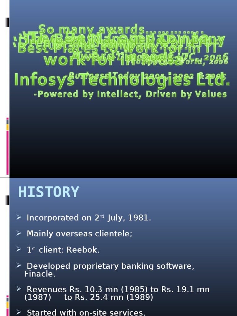 Infosys Presentation | PDF | Performance Appraisal | Leadership