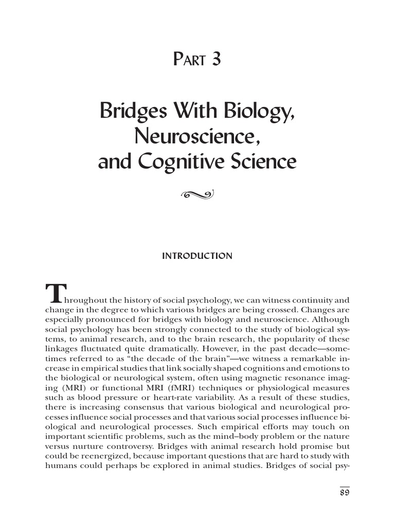 Bridges With Biology, Neuroscience, and Cognitive Science | PDF ...