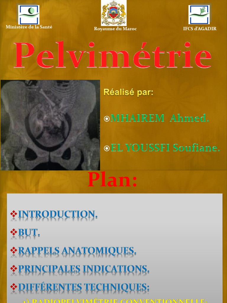 Techniques de pelvimétrie obstétricale | PDF | Bassin (anatomie ...