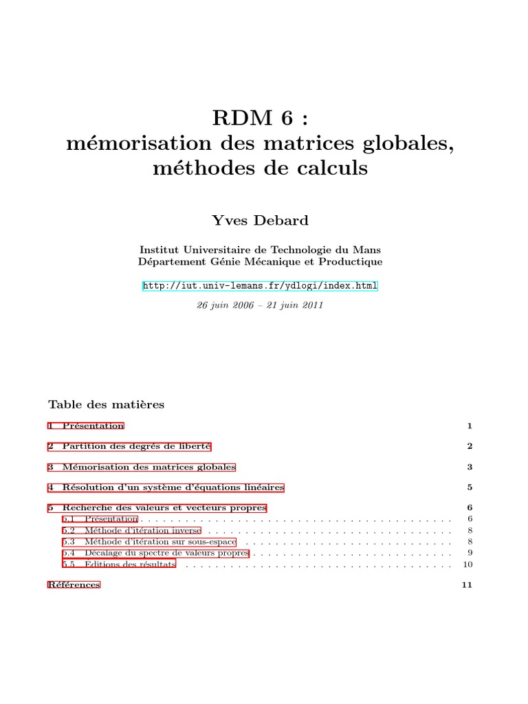 Calculs (1) rdm6 | PDF