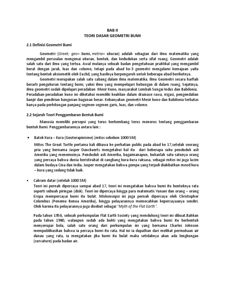 Ellipsoid Sebagai Referensi Geometri Bumi | PDF