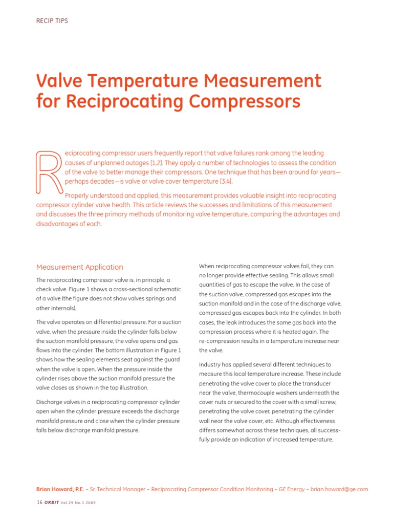 Reciprocating Compressor Valve | PDF | Valve | Cylinder (Engine)