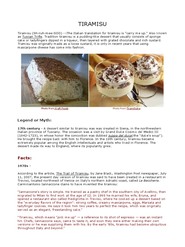 Tiramisu | PDF | Baked Goods | Cooking